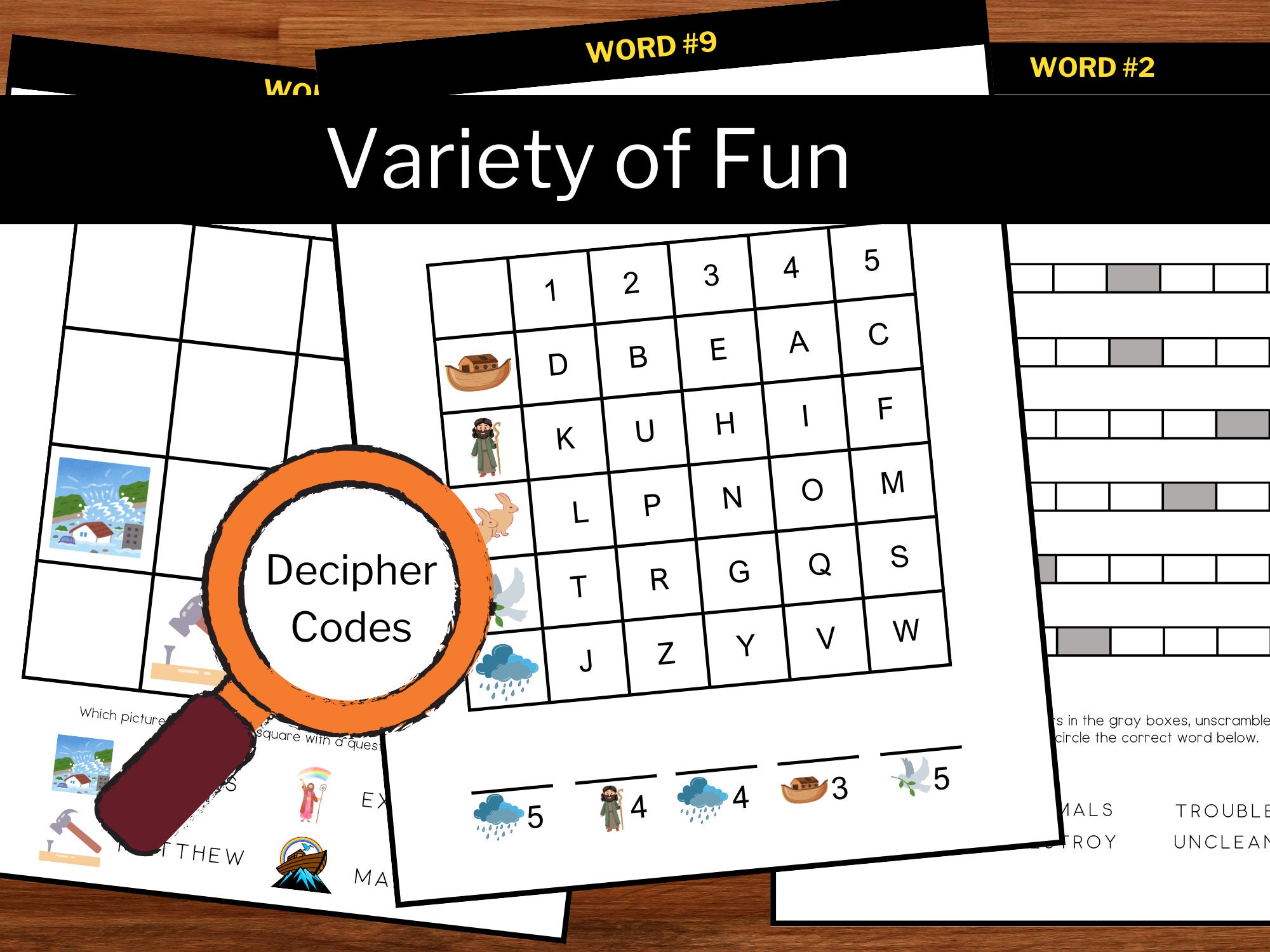 Noah's Ark Escape Room: Bible Puzzle Game (printable) - Etsy
