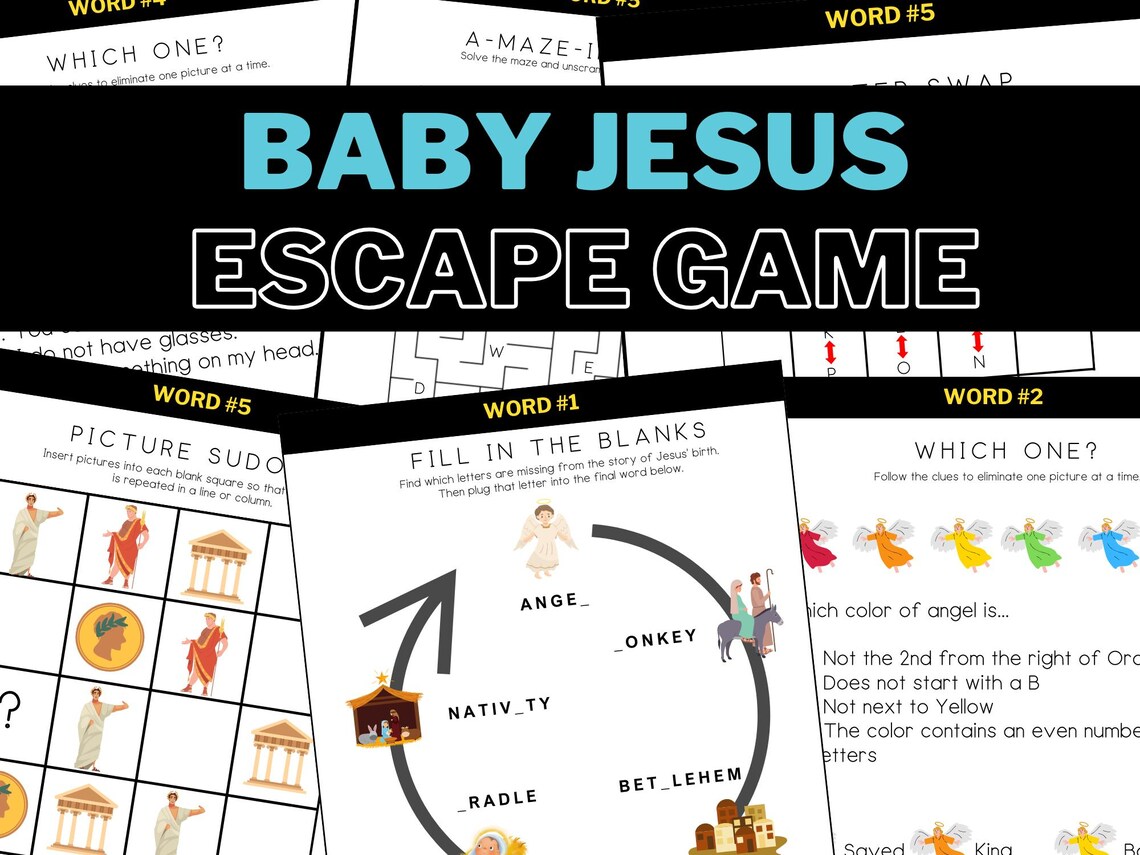 Christmas Escape Room: Birth of Jesus Prophecy, Family Fun (printable ...
