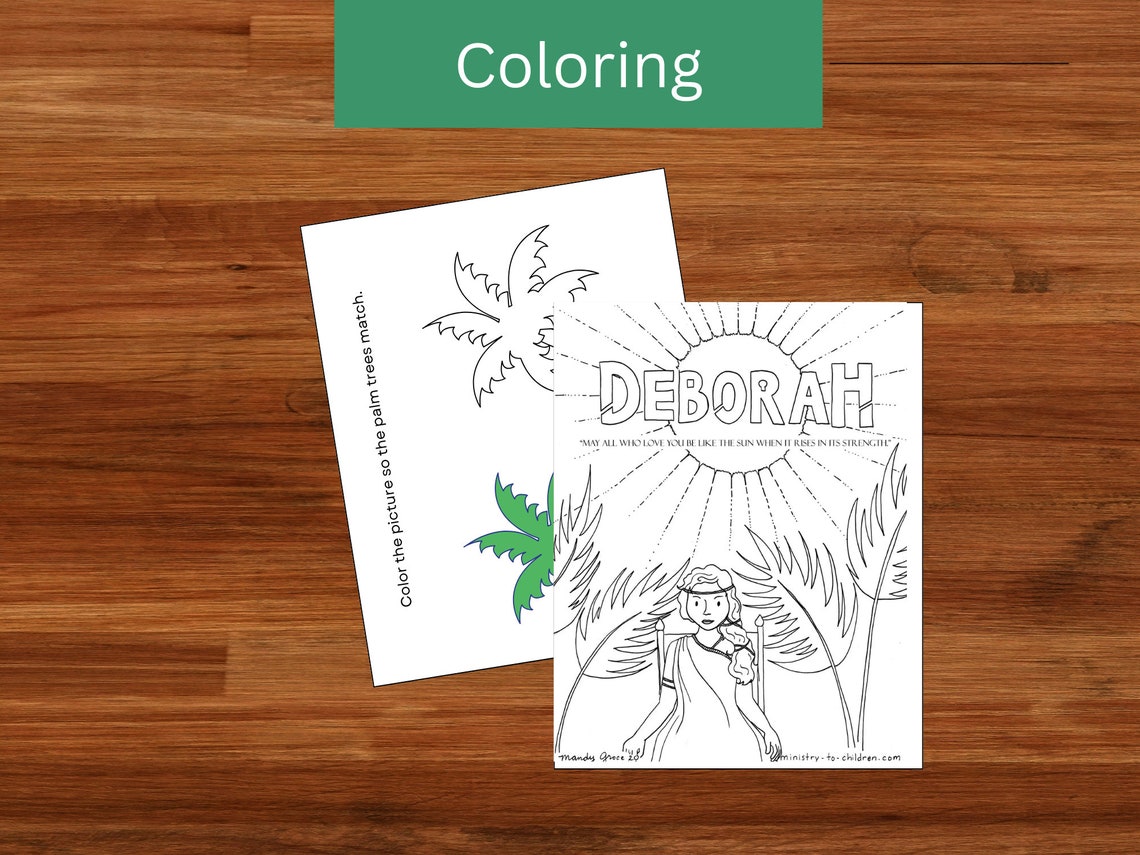 Deborah Activity Pack | Women of the Bible Activity | Deborah Unit ...