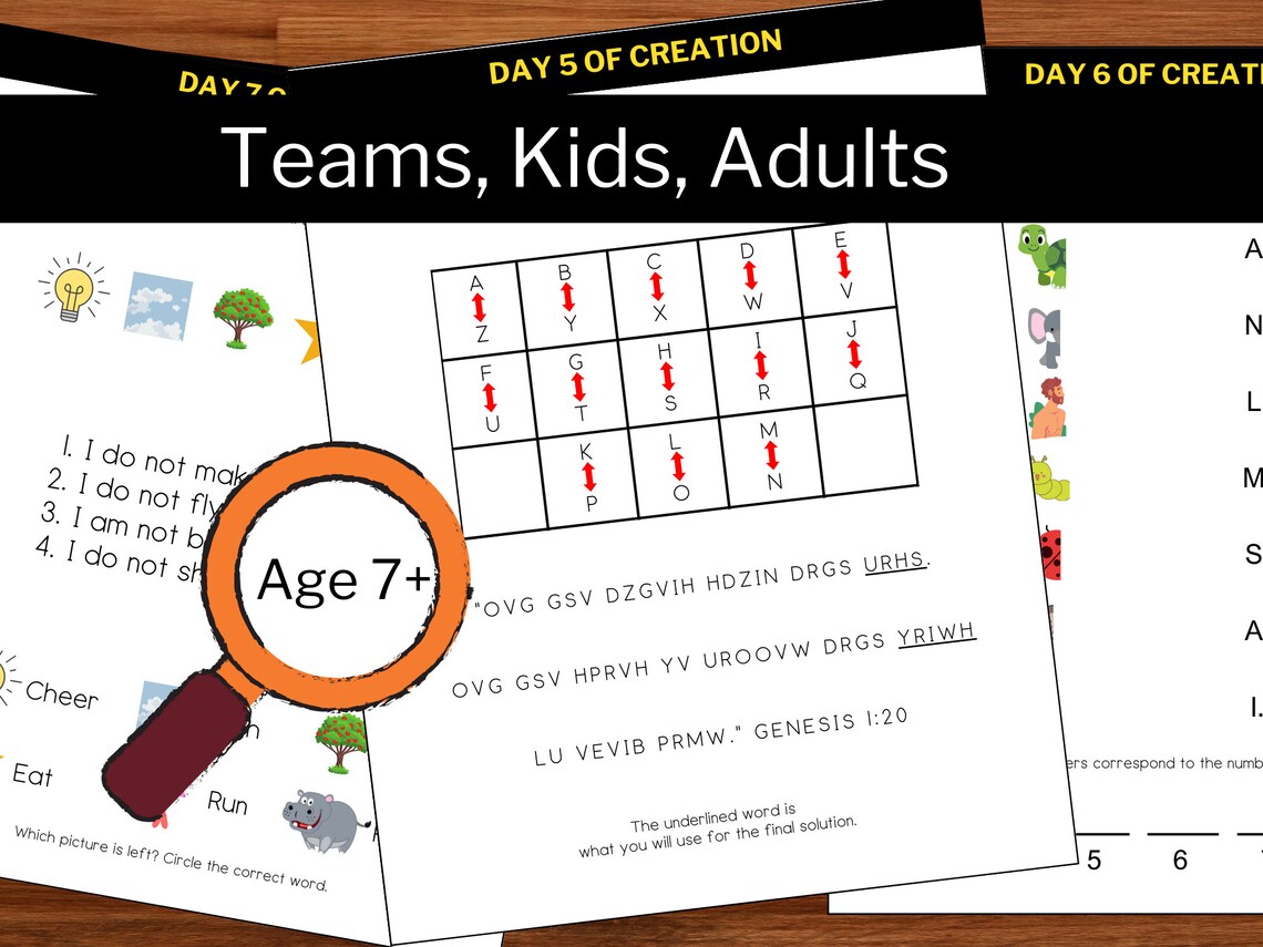 Creation Escape Room | Bible Escape Game | Christian Escape Room | God ...