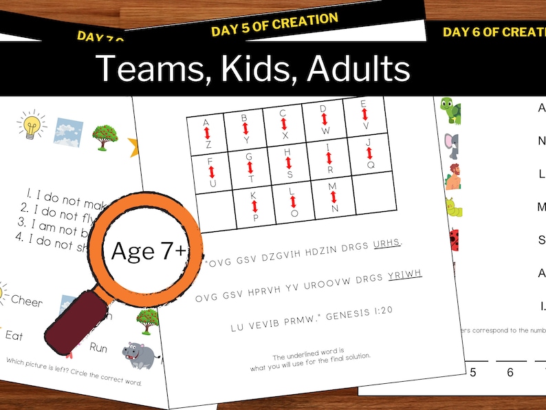 Creation Escape Room Bible Escape Game Christian Escape Room God's ...