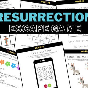 Resurrection Escape Room | Bible Easter Game for Kids (digital Download ...