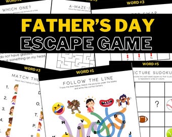 Father's Day Printable Escape Room Party Game - Etsy