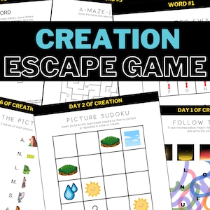 Creation Escape Room | Bible Escape Game | Christian Escape Room | God ...