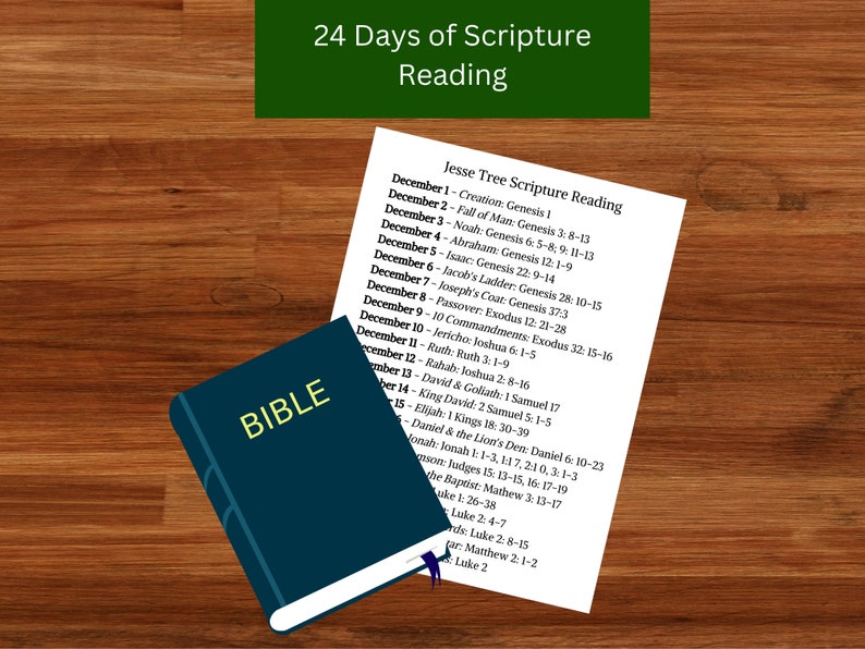 Jesse Tree Color and DIY Printable Advent Tree Jesse Tree - Etsy