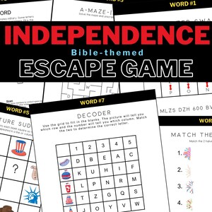July 4th Escape Room | Bible Escape Game | Christian Escape Room | 4th ...
