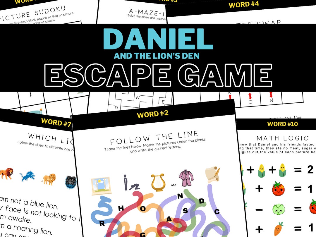 Daniel Escape Room | Lion's Den Escape Game | Bible Escape Room | Bible ...