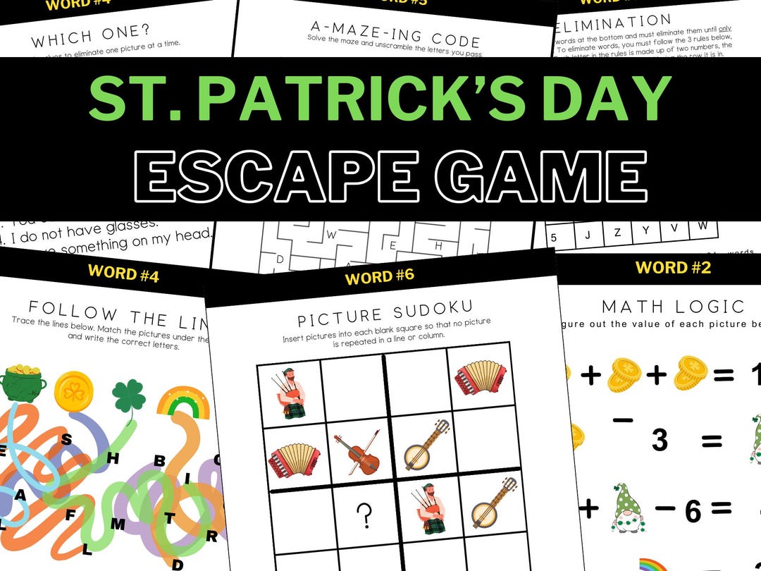 St. Patrick's Escape Room | St. Patrick's Day | March Escape Room ...