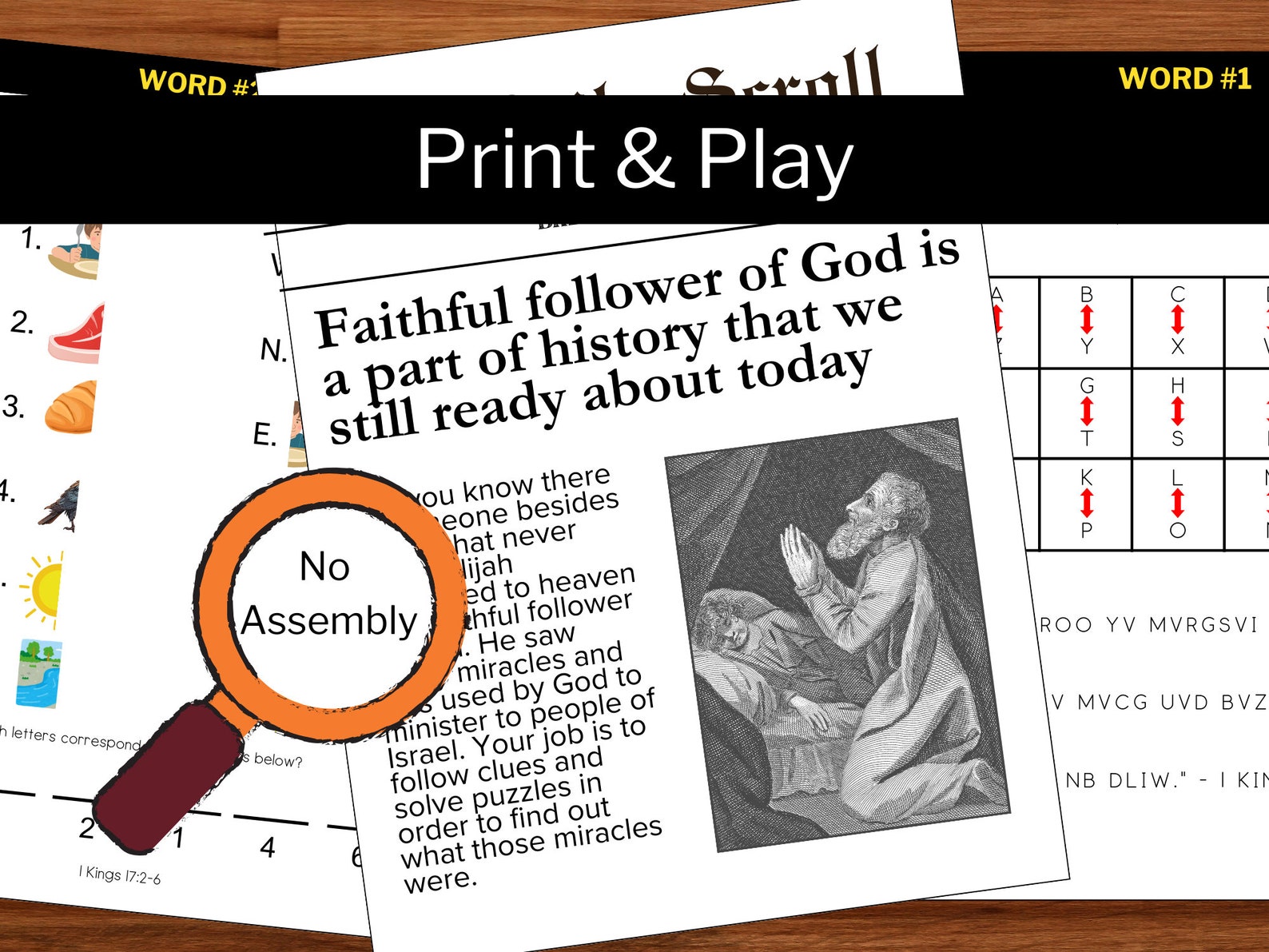 Elijah Escape Room: Printable Bible Game for Kids (digital Download) - Etsy