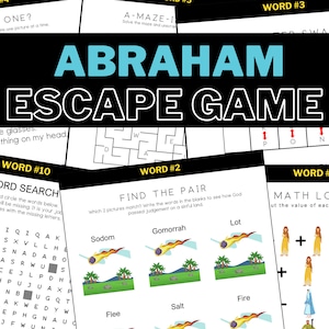 Abraham Escape Room | Isaac Escape Game | Jacob Escape Game | Bible ...