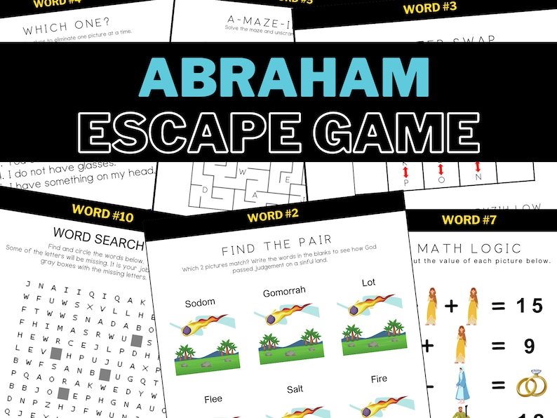Abraham Escape Room | Isaac Escape Game | Jacob Escape Game | Bible ...