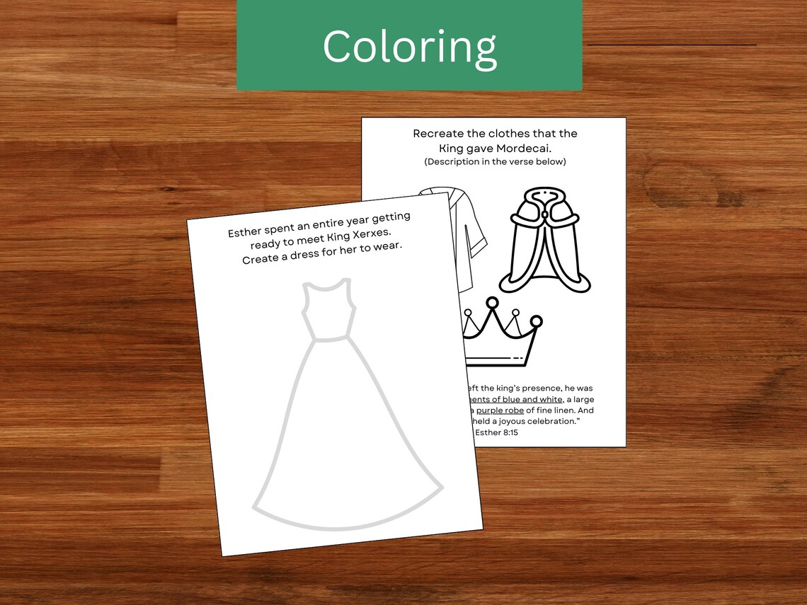 Esther Activity Pack Women of the Bible Activity Esther Unit Study ...