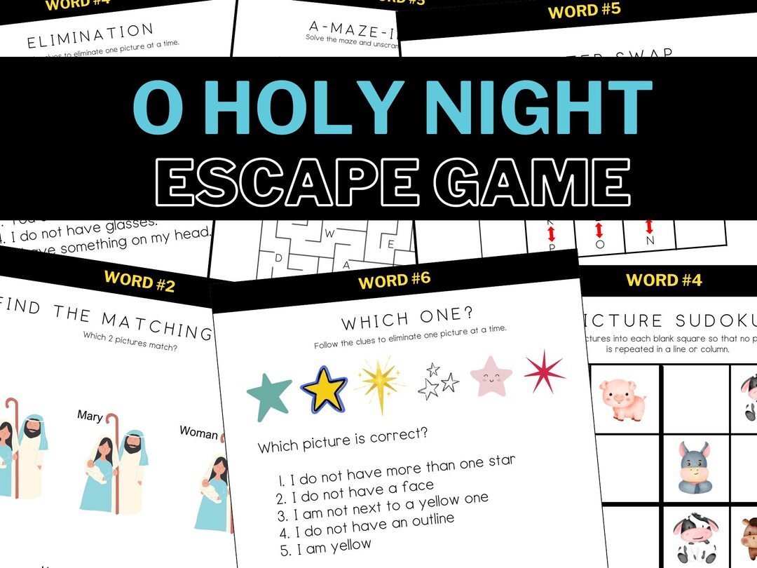 Christmas Escape Room: O Holy Night Bible Game (printable) - Etsy