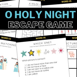 Christmas Escape Room: O Holy Night Bible Game (printable) - Etsy