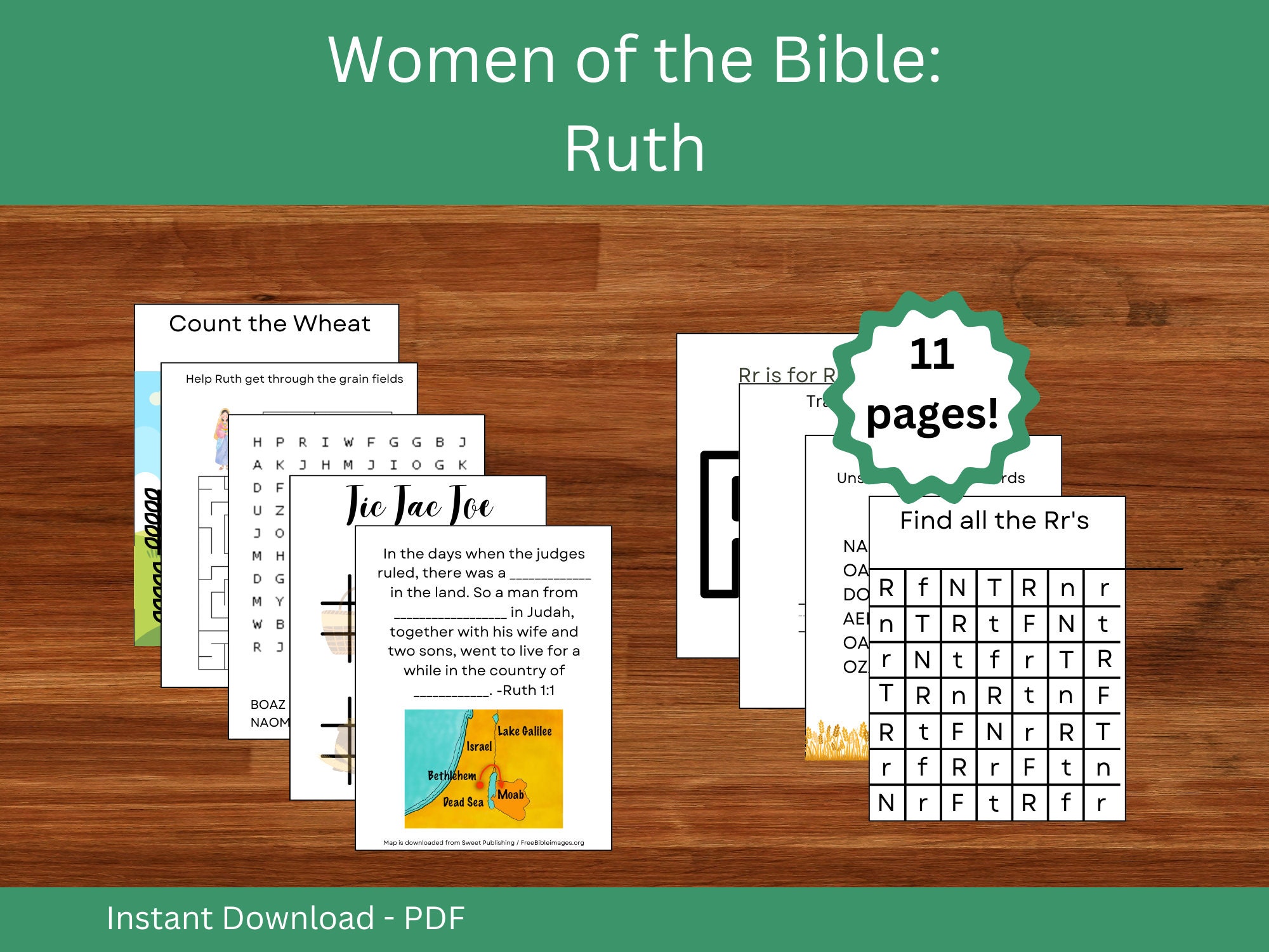 Ruth Activity Pack | Women of the Bible Activity | Ruth Unit Study ...