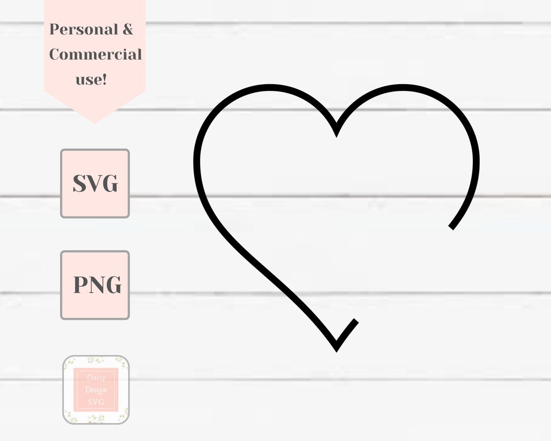 Open Heart Frame Svg, Heart Svg Files for Cricut, Valentine's Day Svg ...