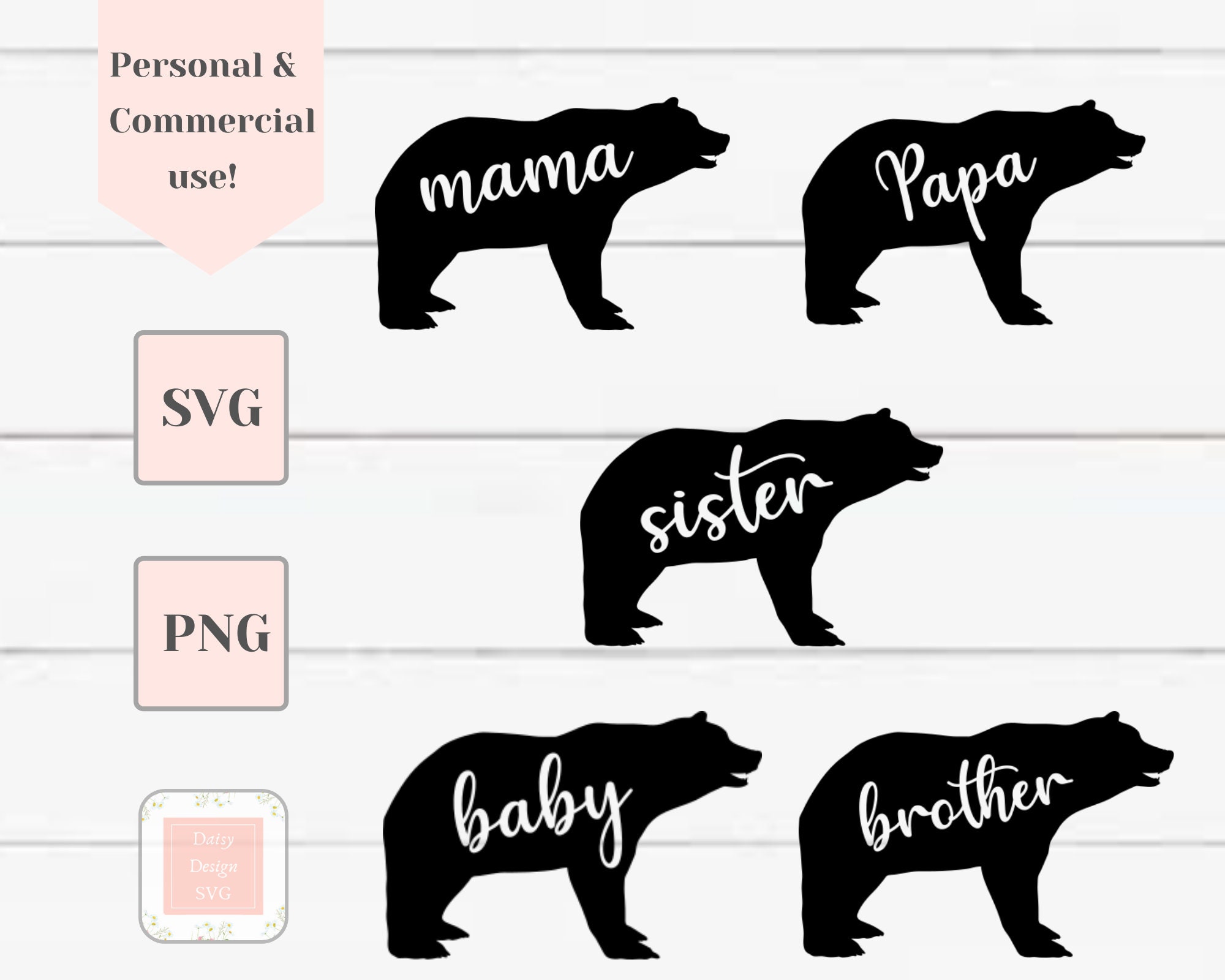 Bear Family Svg, Family Svg, Mama Bear Svg, Matching Shirts Svg, Svg ...
