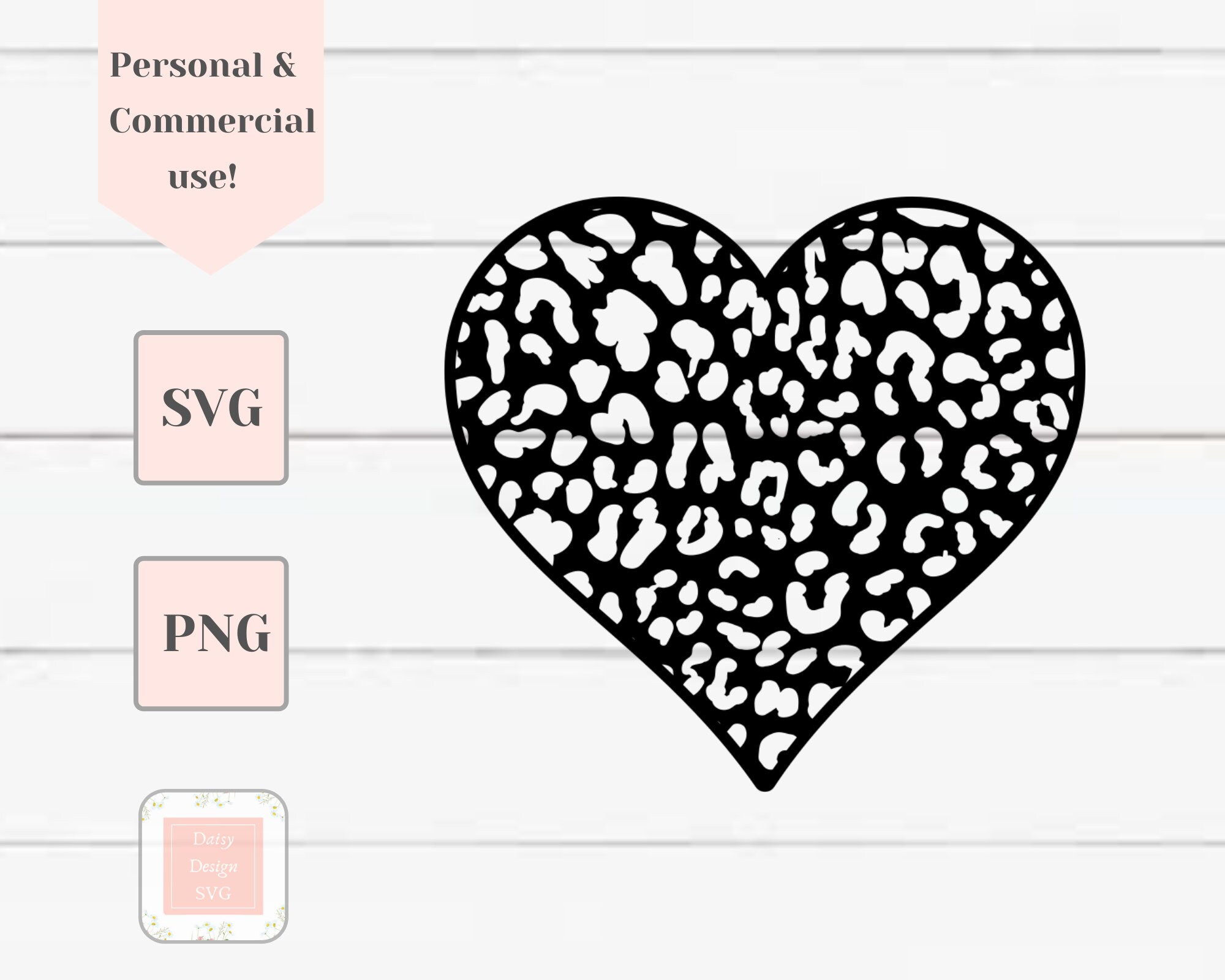 Leopard Print Heart Svg, Leopard Print Svg, Leopard Heart Svg, Svg ...