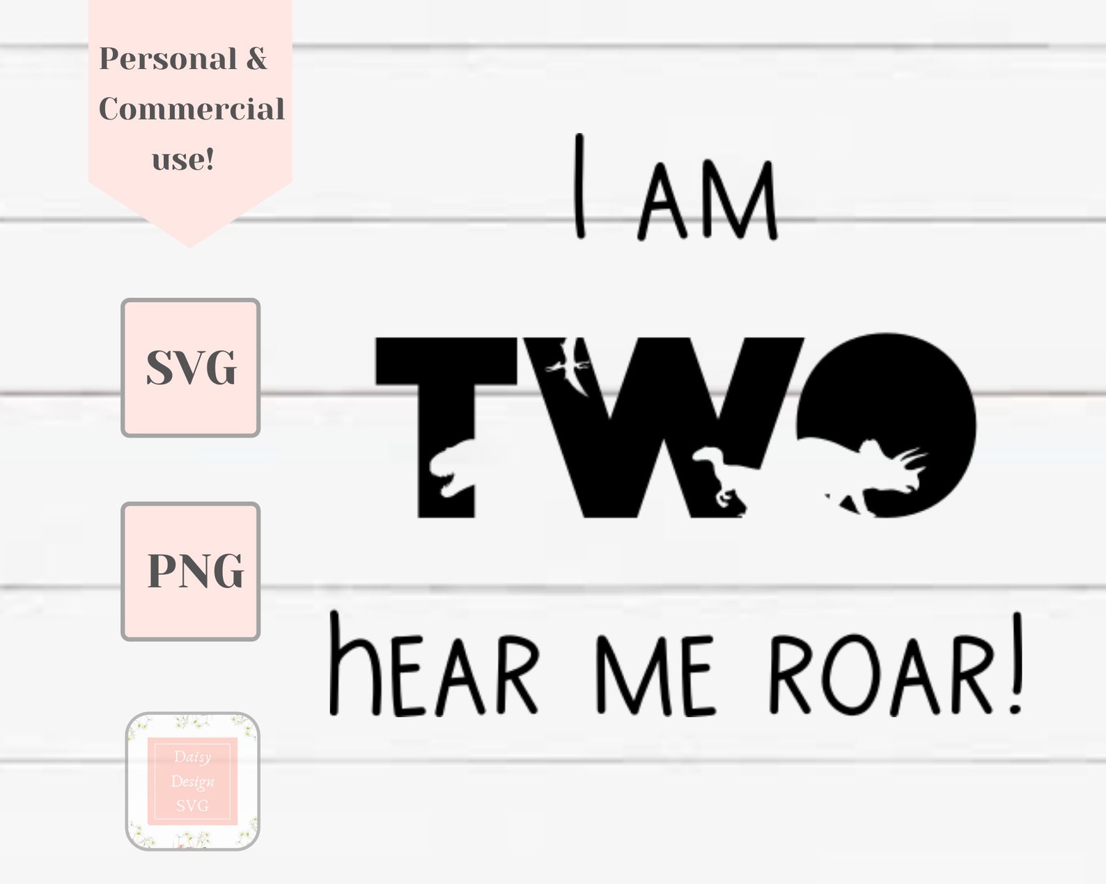 I Am Two Hear Me Roar Svg Second Birthday Svg Two Year Old - Etsy