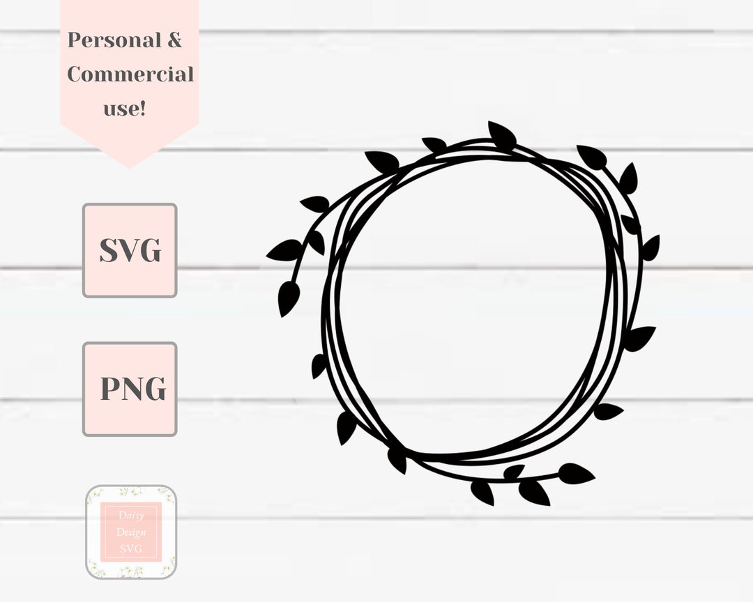 Wreath Svg | Vine Wreath Svg | Circle Border Svg | Floral Wreath Svg ...