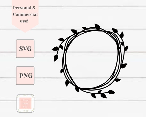 Wreath Svg Vine Wreath Svg Circle Border Svg Floral | Etsy