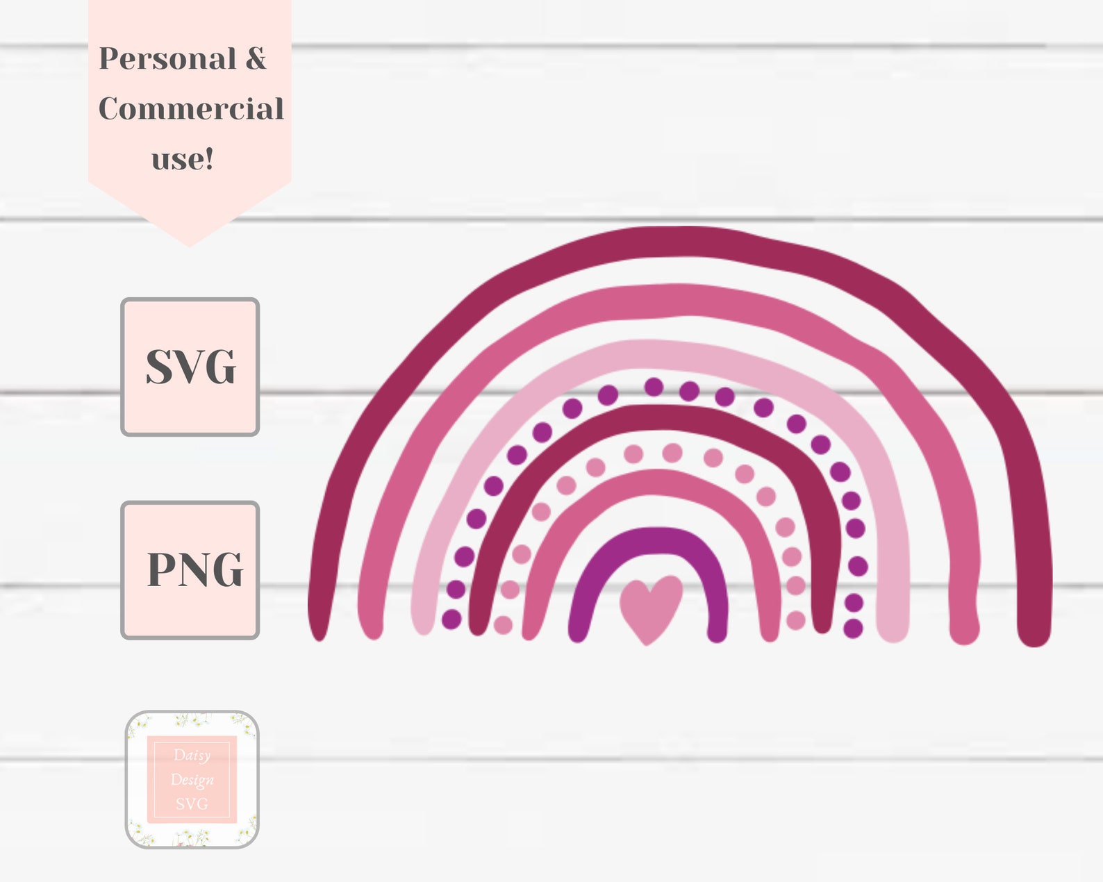 Valentine's Day Svg, Rainbow Svg, Boho Rainbow Svg, Pink Rainbow Svg ...