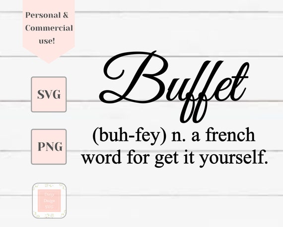Buffet Definition Svg Kitchen Definition Svg Tea Towel Svg | Etsy