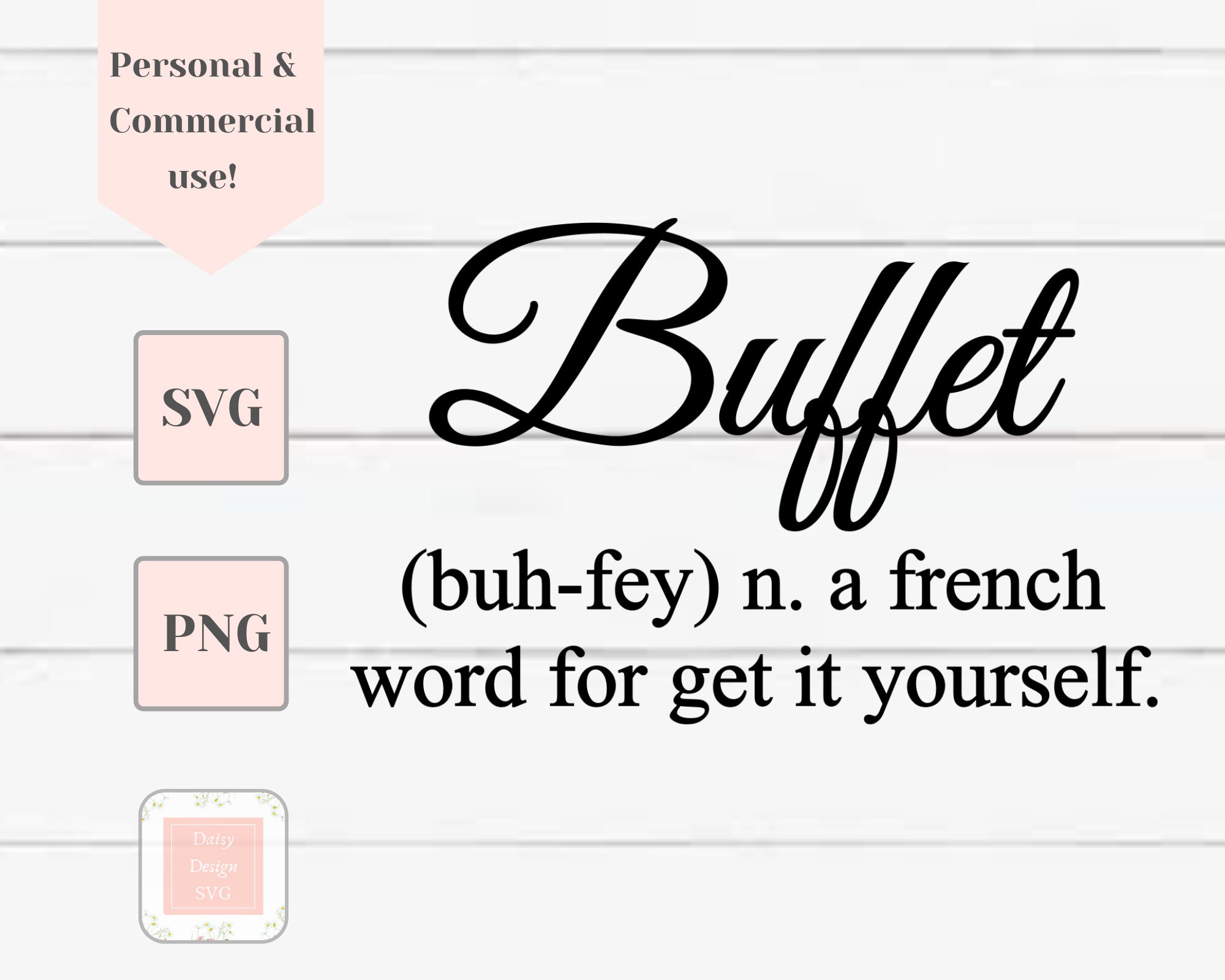 Buffet Definition Svg, Kitchen Definition Svg, Tea Towel Svg, Svg Files ...