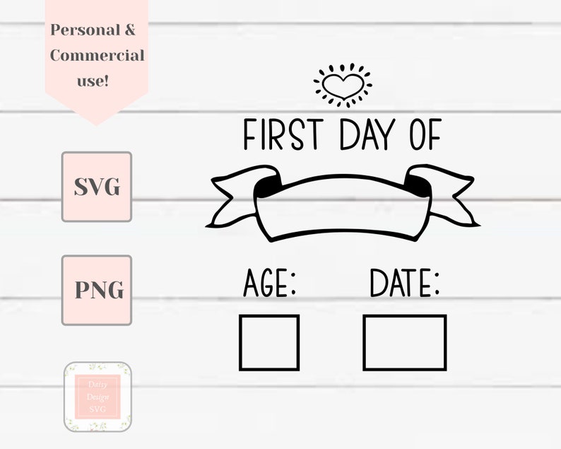First Day of Sign Svg, Back to School Svg, Svg Files for Cricut, First ...