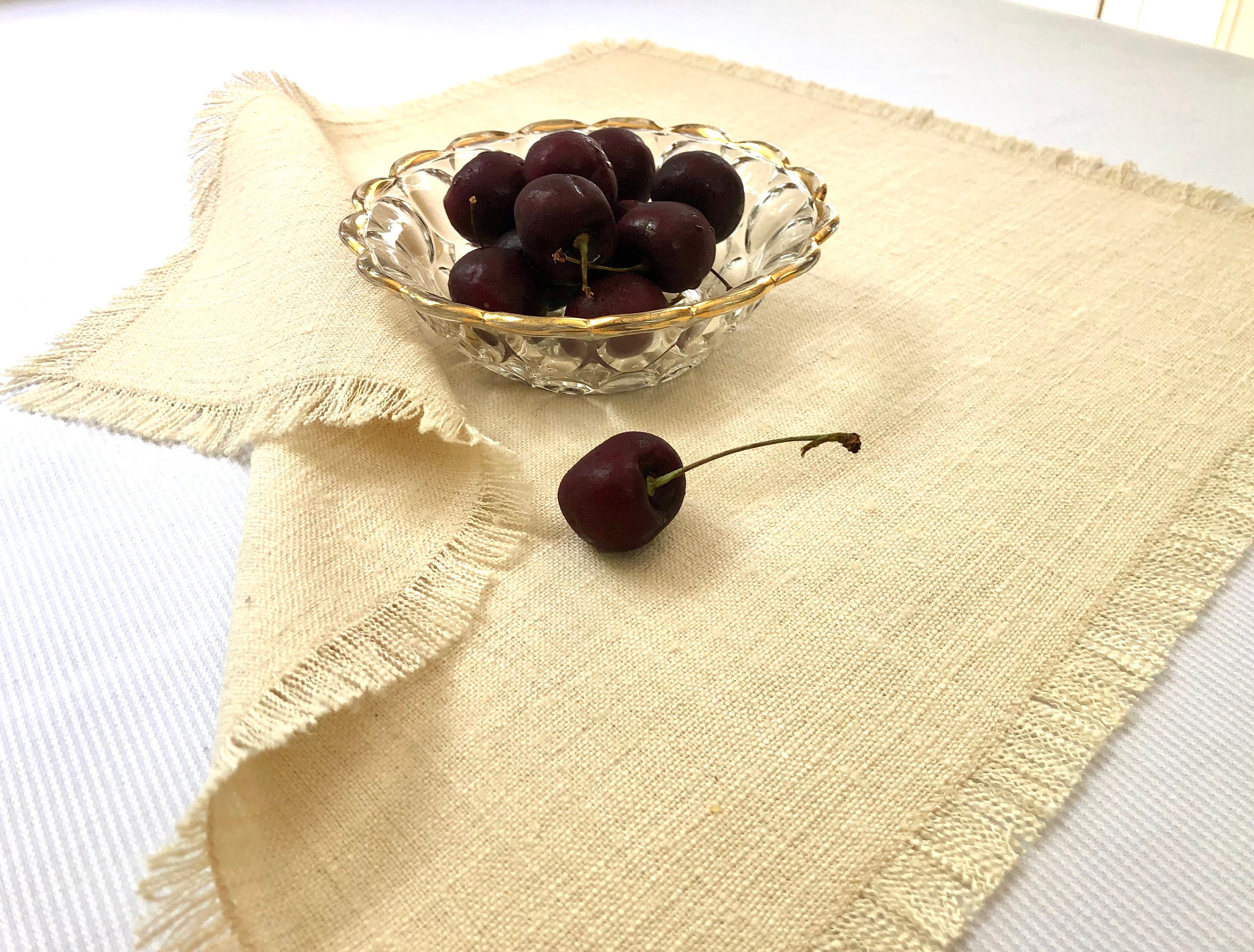 Handmade Ivory Raw Silk Table Square - Textured Raw Honest Silk Decor ...