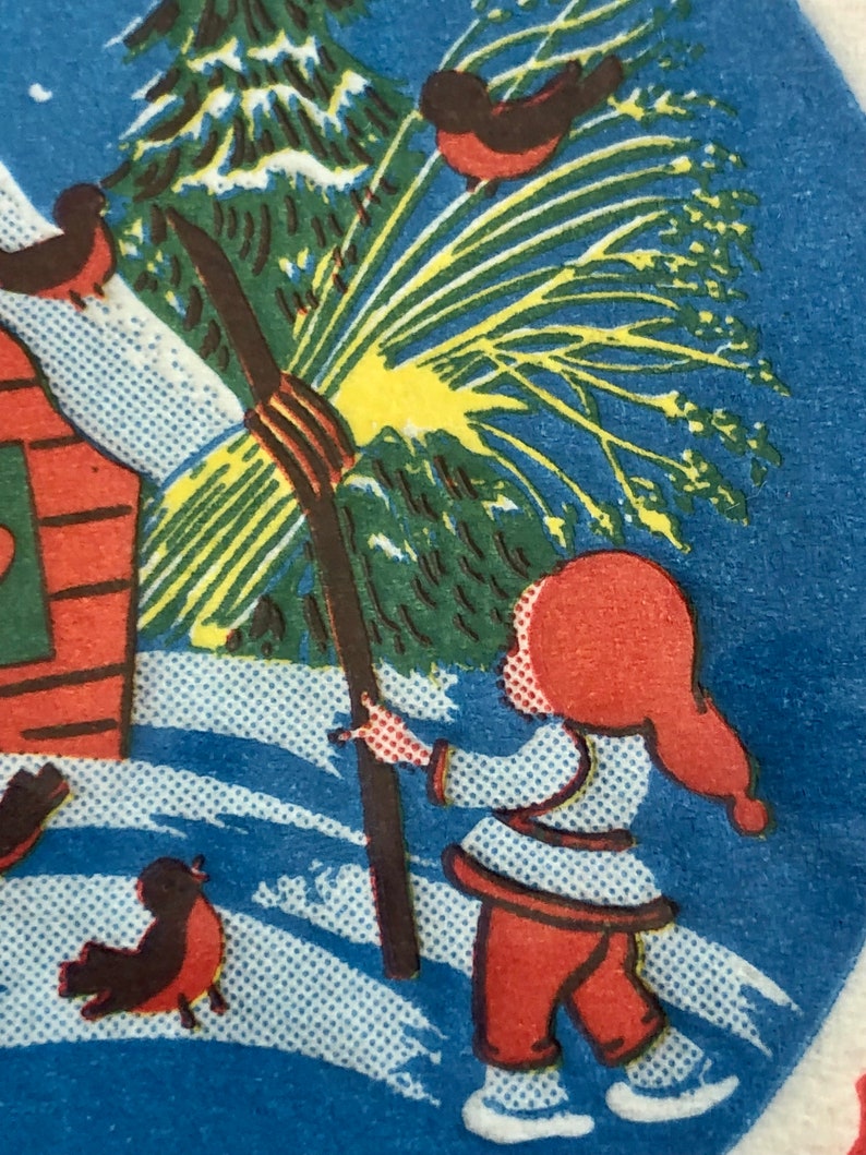 Scandinavian Vintage Coasters Winter Design Norwegian Holiday Paper ...