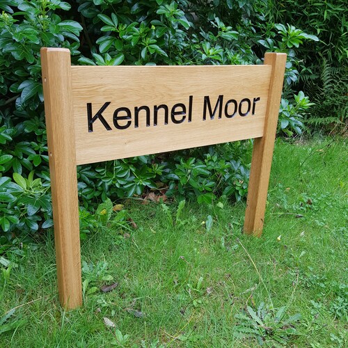 Oak House Sign With Posts Carved Personalised Custom - Etsy UK