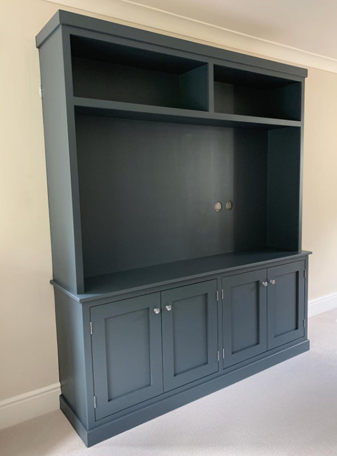 Modern Bookcase With Cabinet TV Unit Bespoke Affordable MDF - Etsy UK