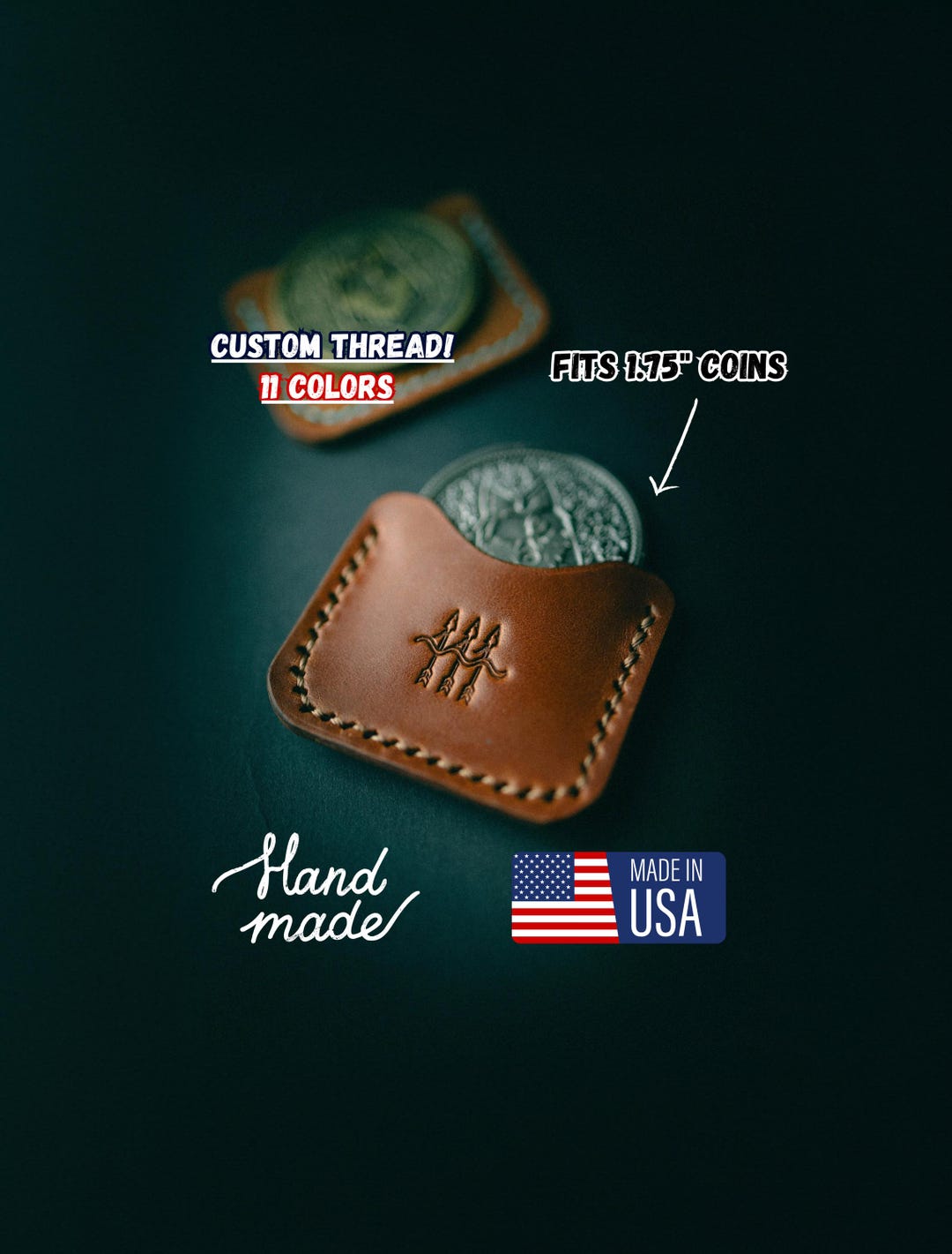 EDC Leather Coin Slip, Challenge Coin, EDC Gear - Etsy