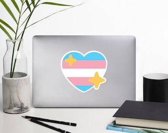 PRIDE Transgender Sparkling Heart Emoji Enamel Pin | Etsy