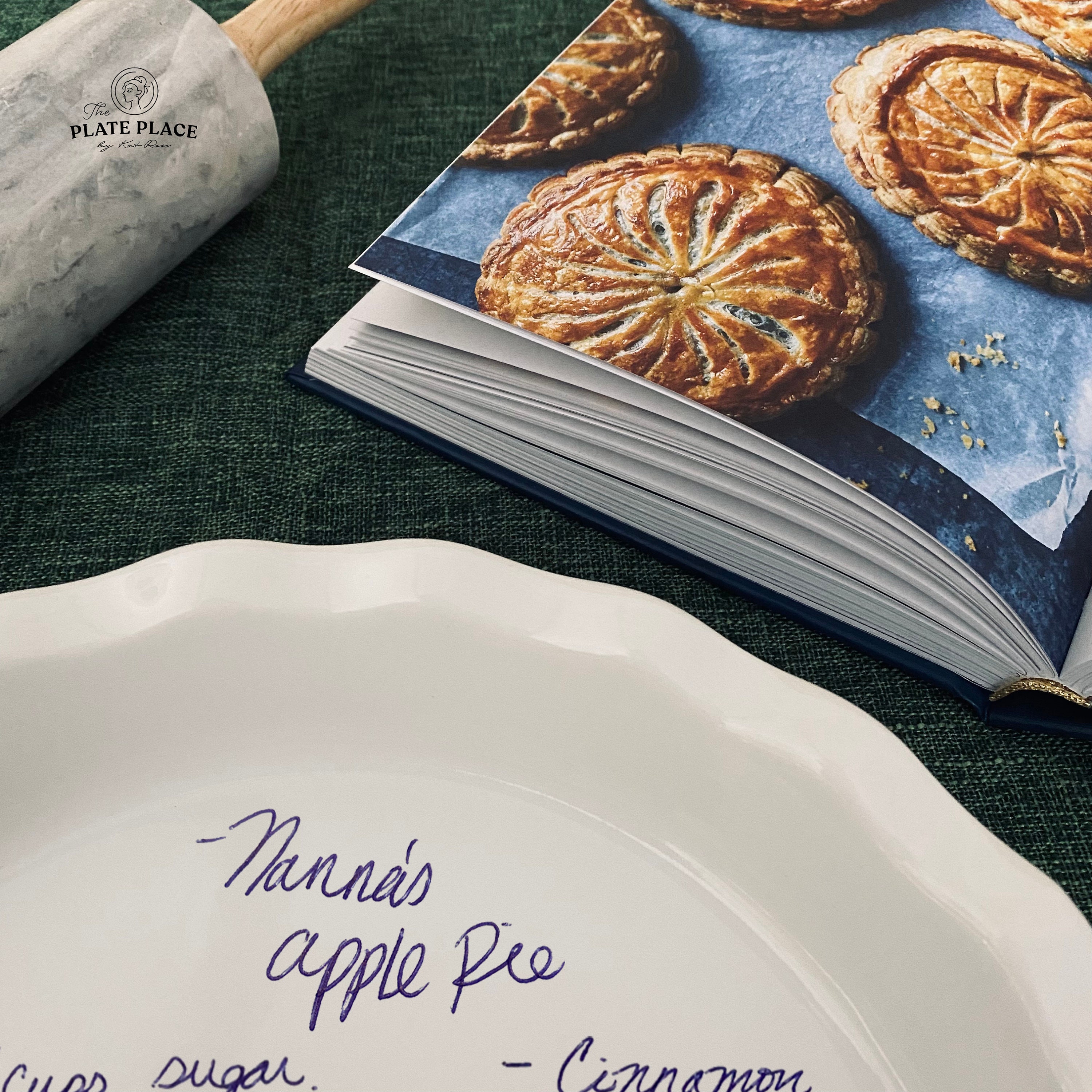 Personalized Pie Plate W/ Hand Written Recipe - Etsy