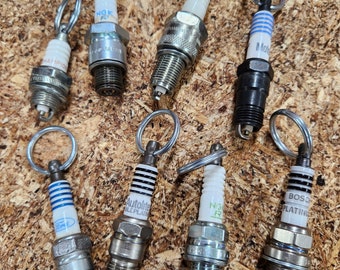 Vintage Spark Plug Keychain - Etsy