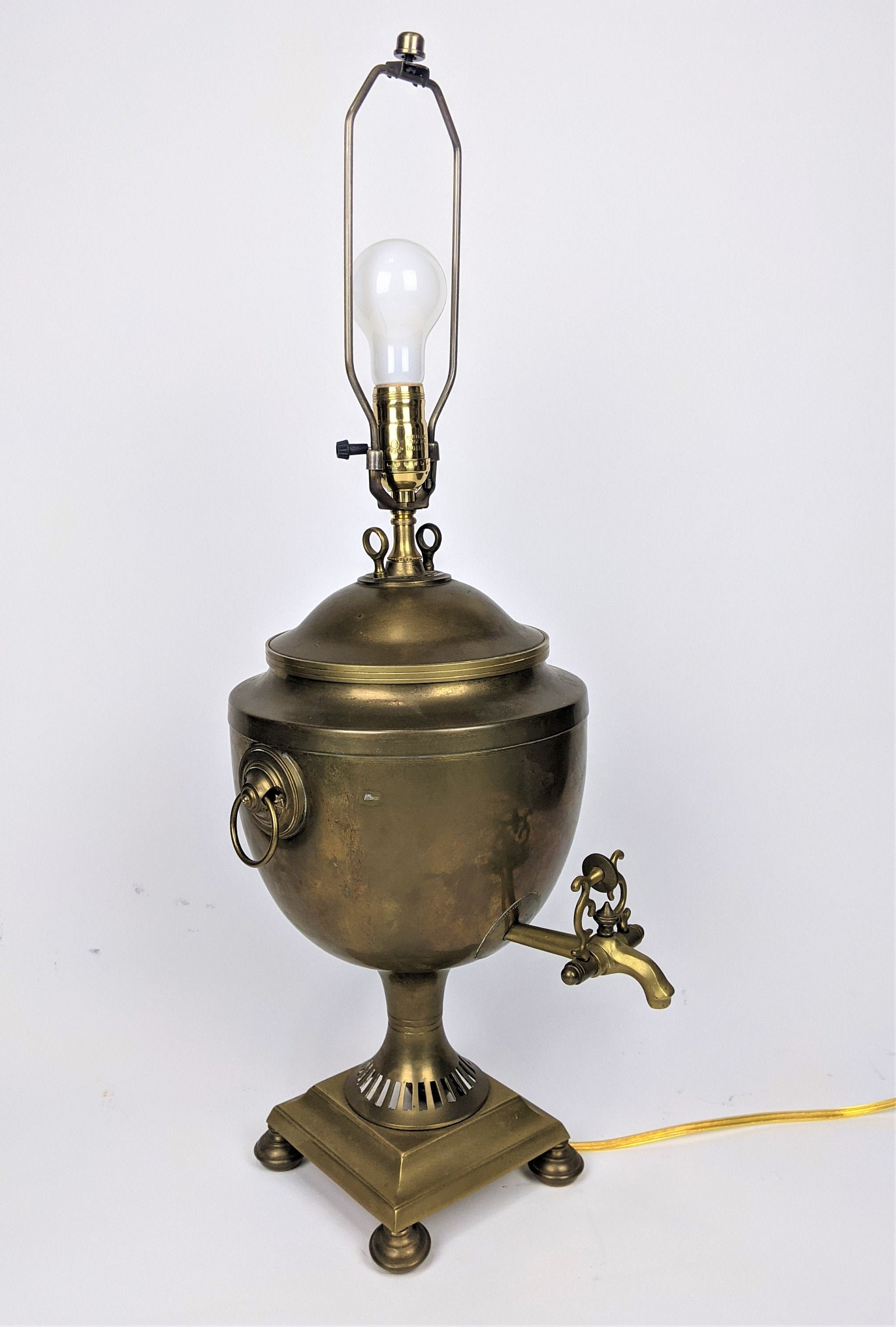 Antique Russian Brass Samovar Lamp - Etsy