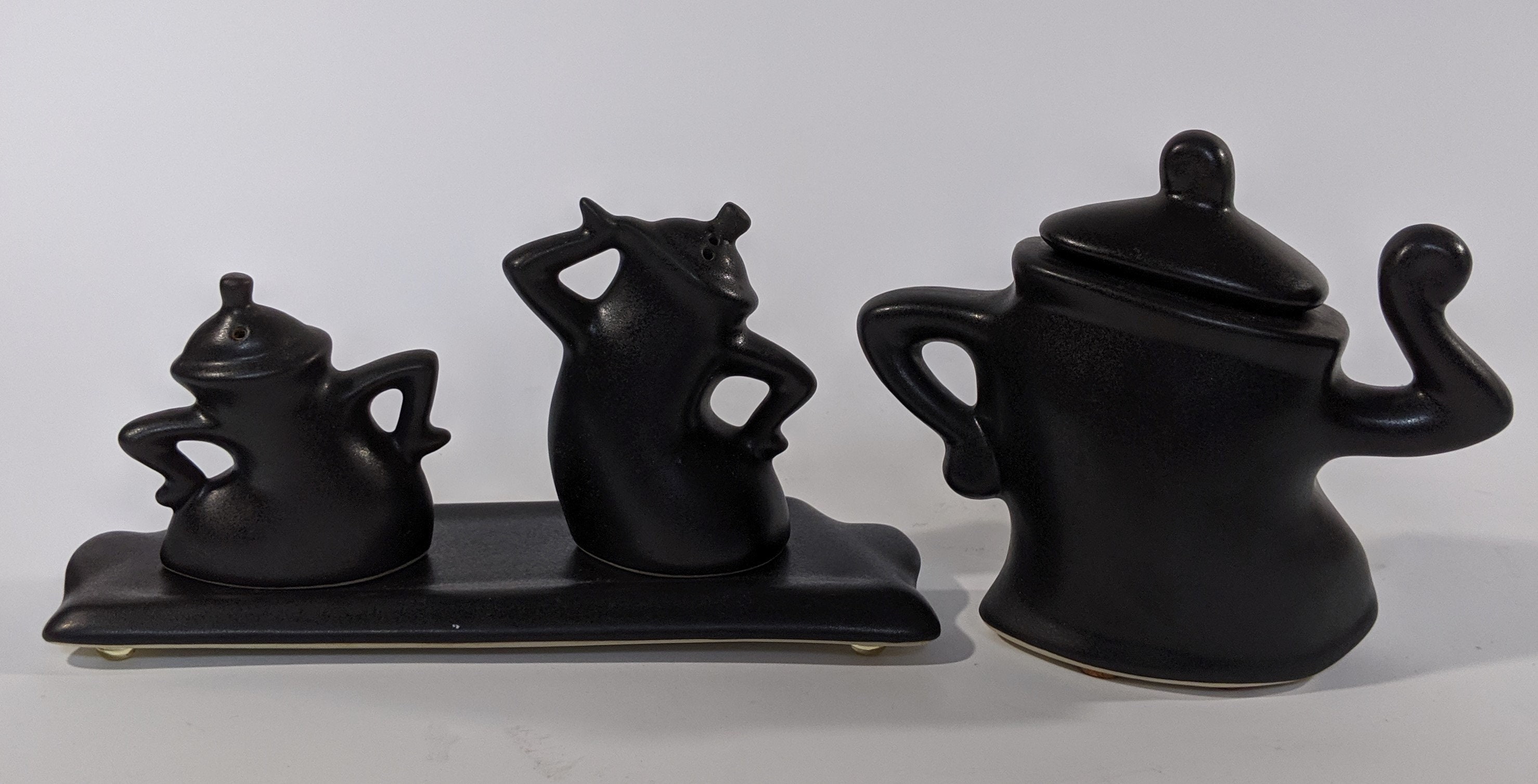 1970s Signed Michael Lambert Dancing Ceramic Salt and Pepper Shaker ...