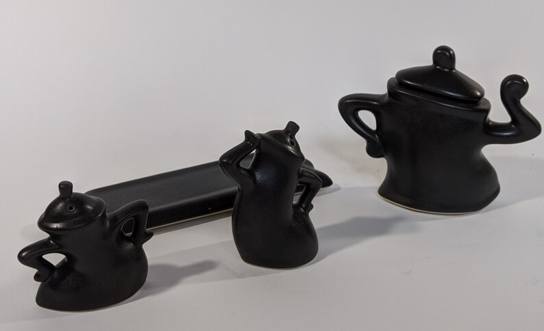 1970s Signed Michael Lambert Dancing Ceramic Salt and Pepper Shaker ...