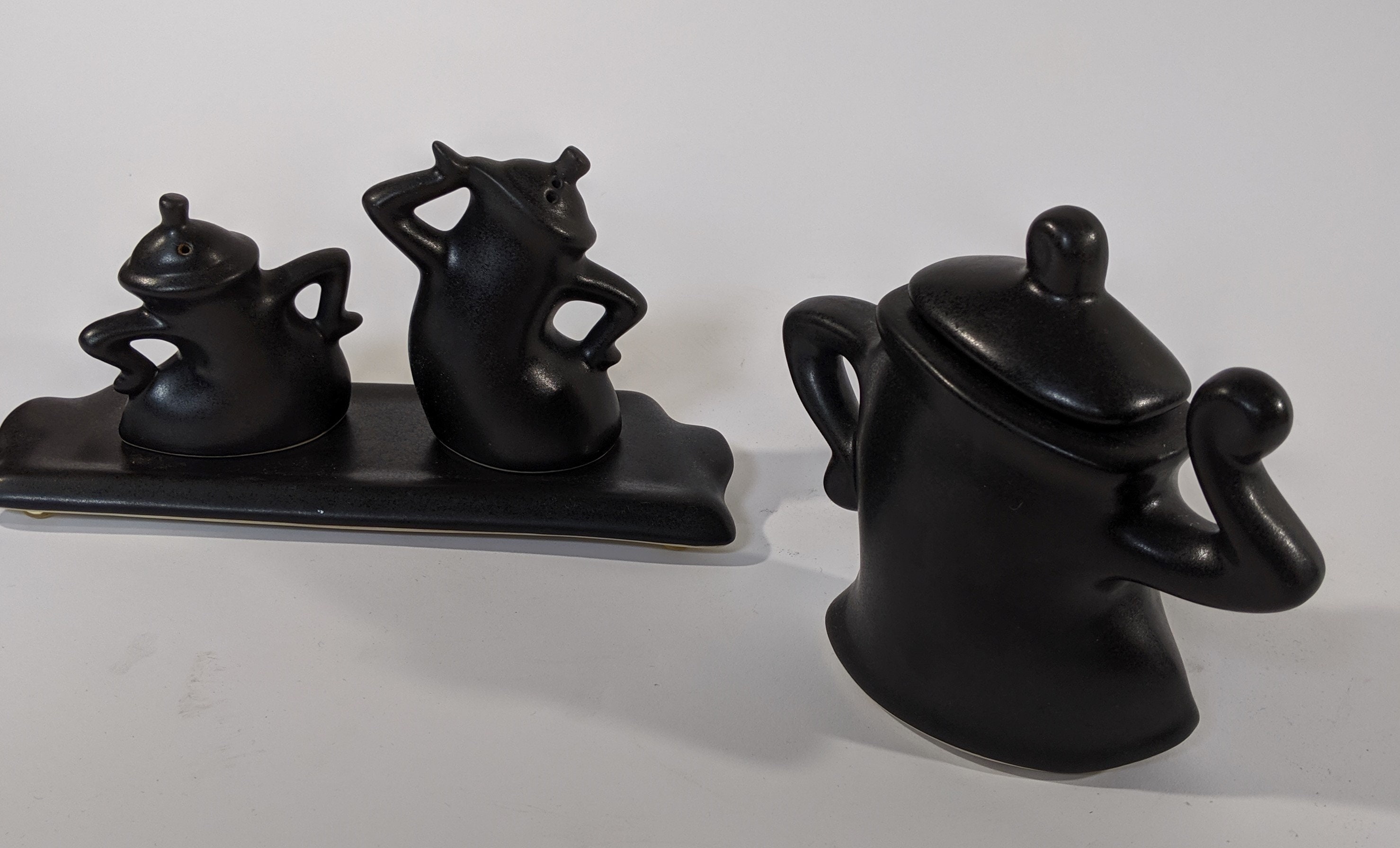 1970s Signed Michael Lambert Dancing Ceramic Salt and Pepper Shaker ...