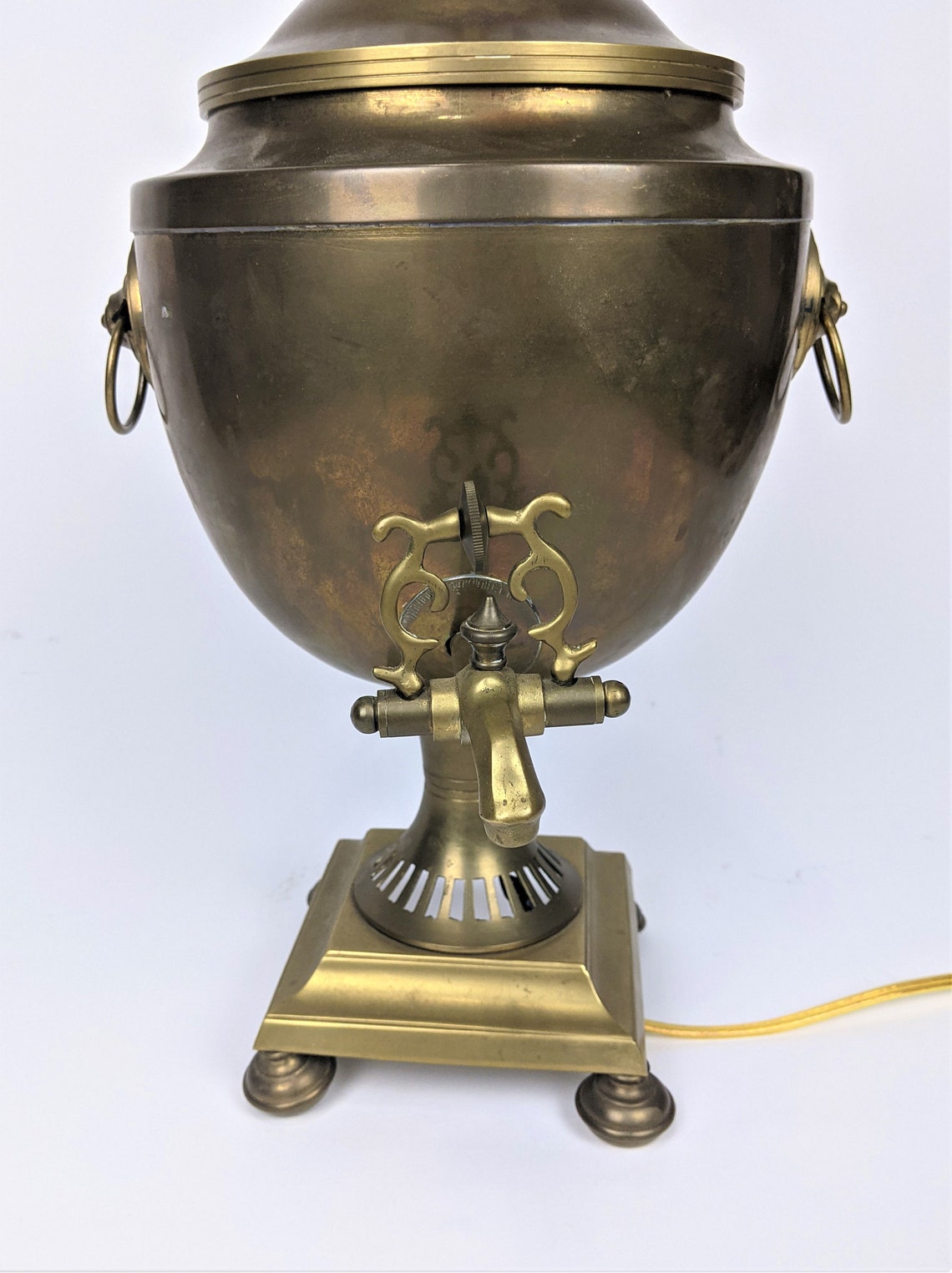 Antique Russian Brass Samovar Lamp - Etsy