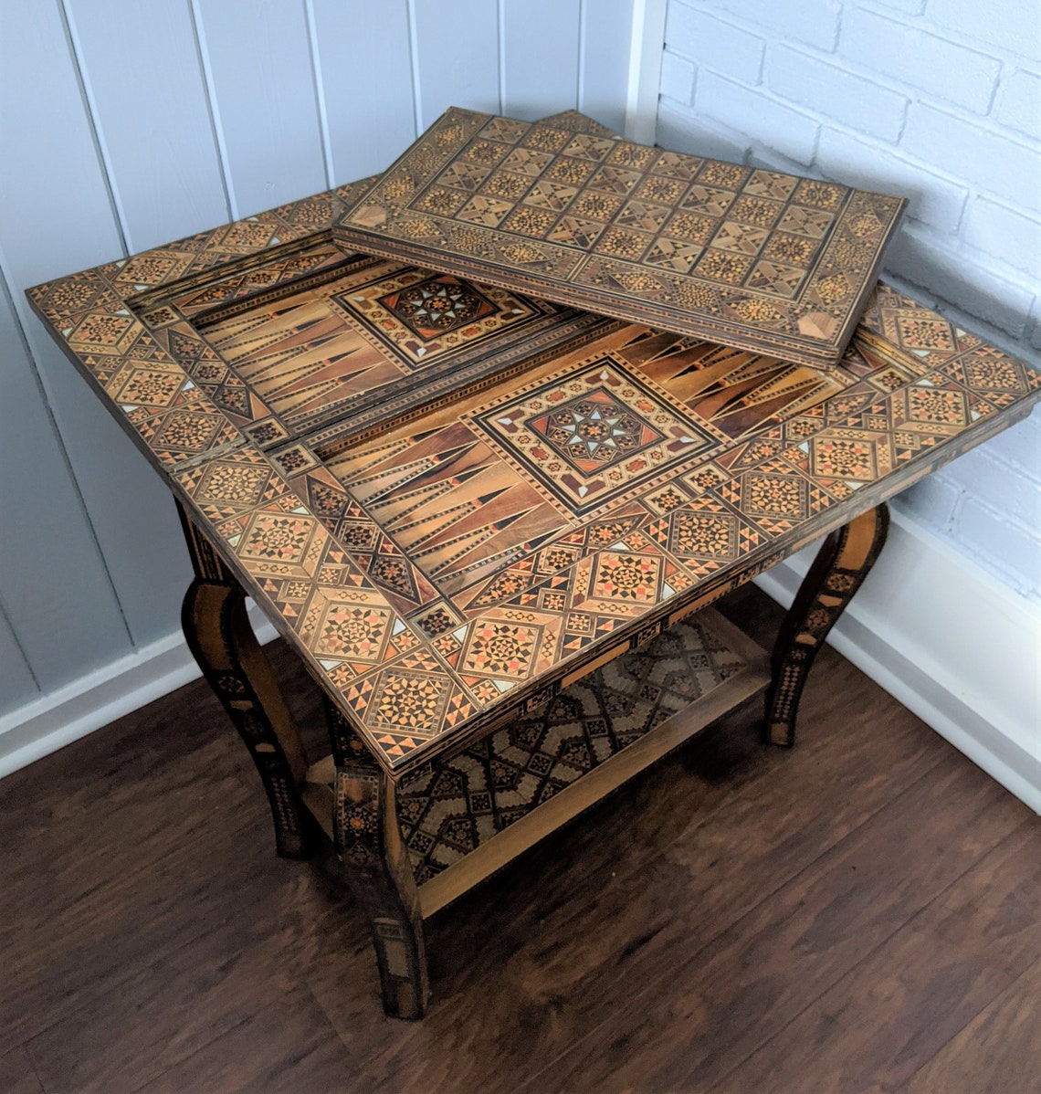 Antique Syrian Parquetry Game Table - Etsy