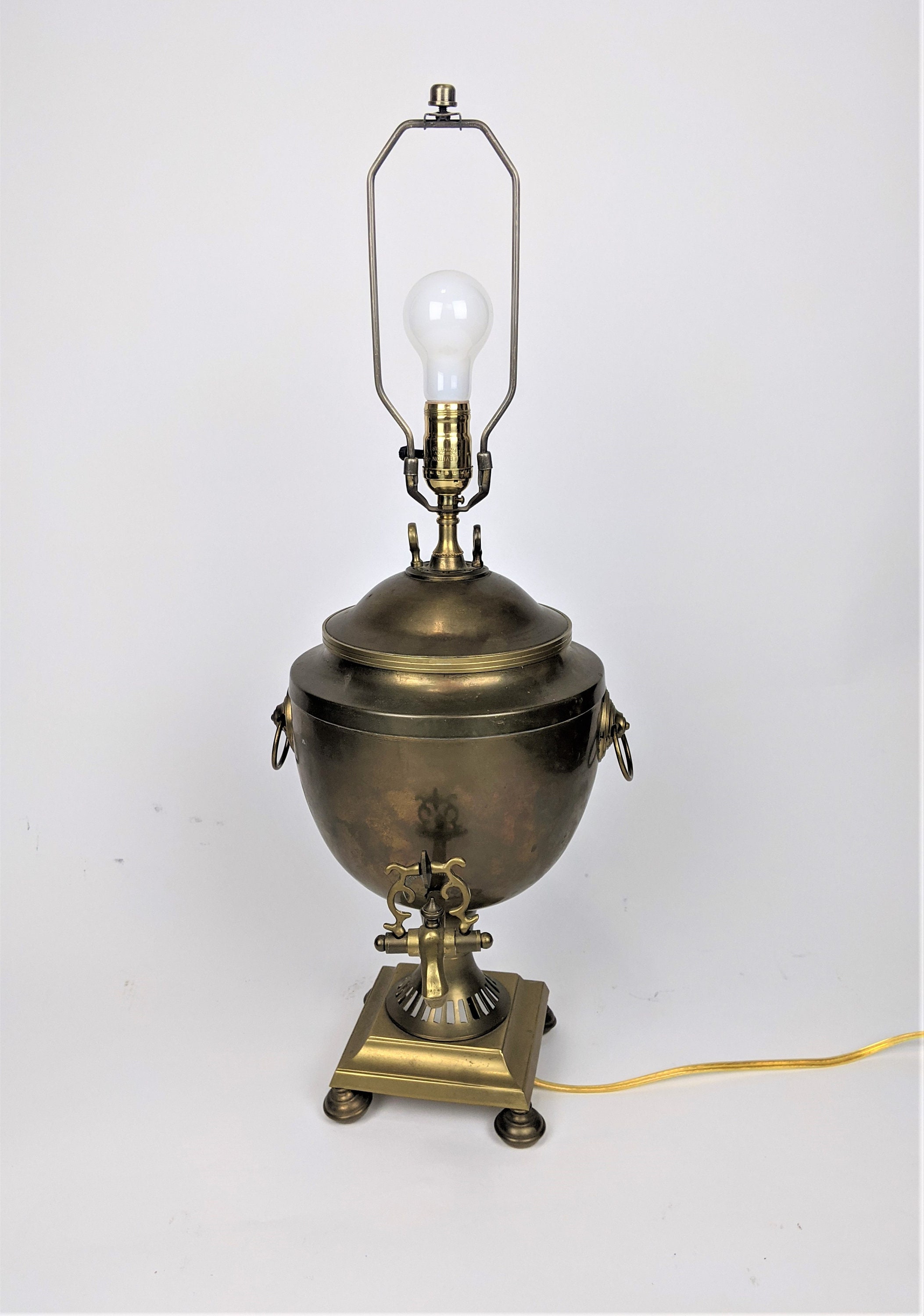 Antique Russian Brass Samovar Lamp - Etsy