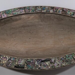 Vintage Los Castillo Abalone Inlaid Silver Tray - Etsy
