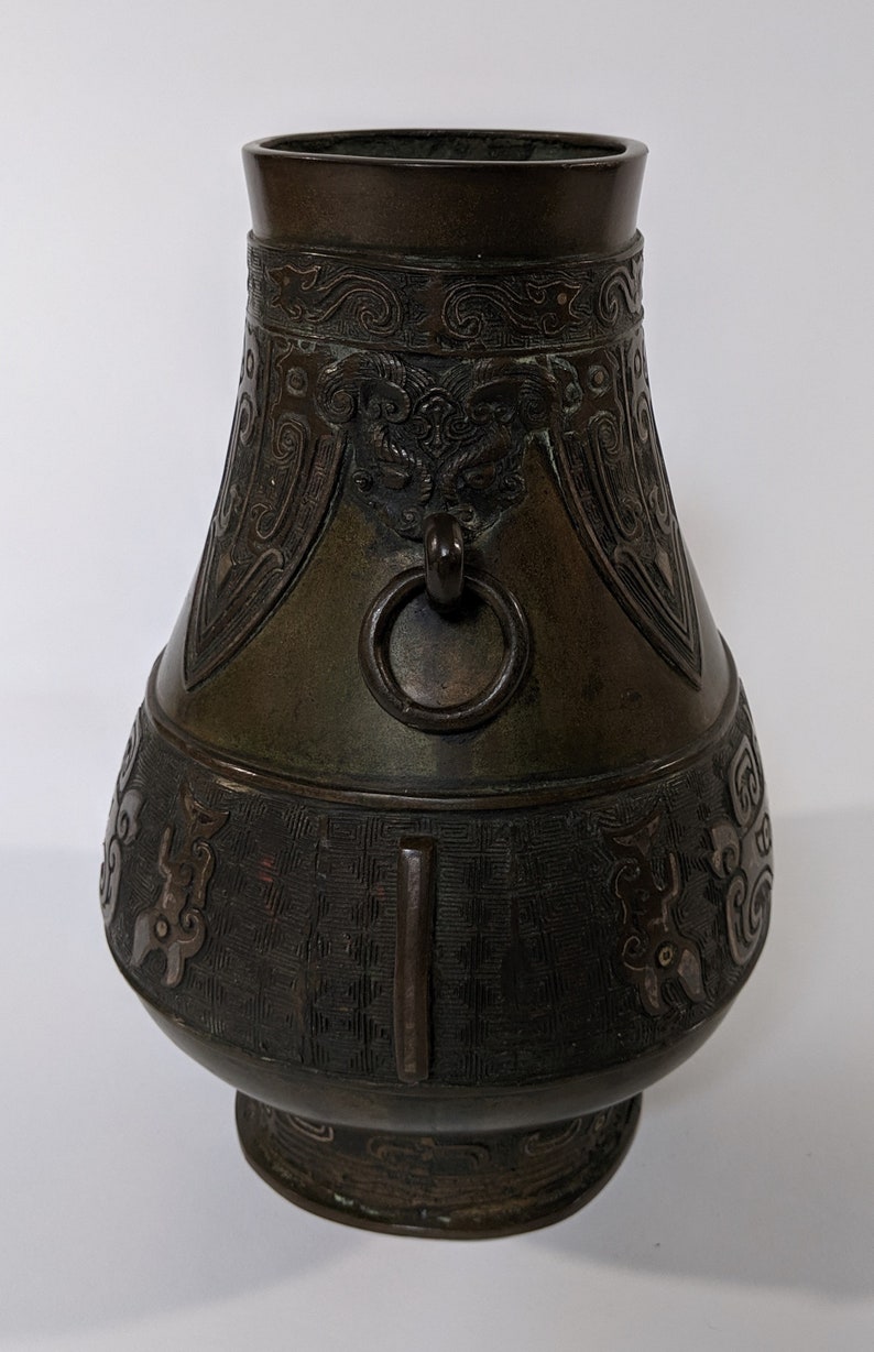 Qing Dynasty Bronze Hu Vessel - Etsy