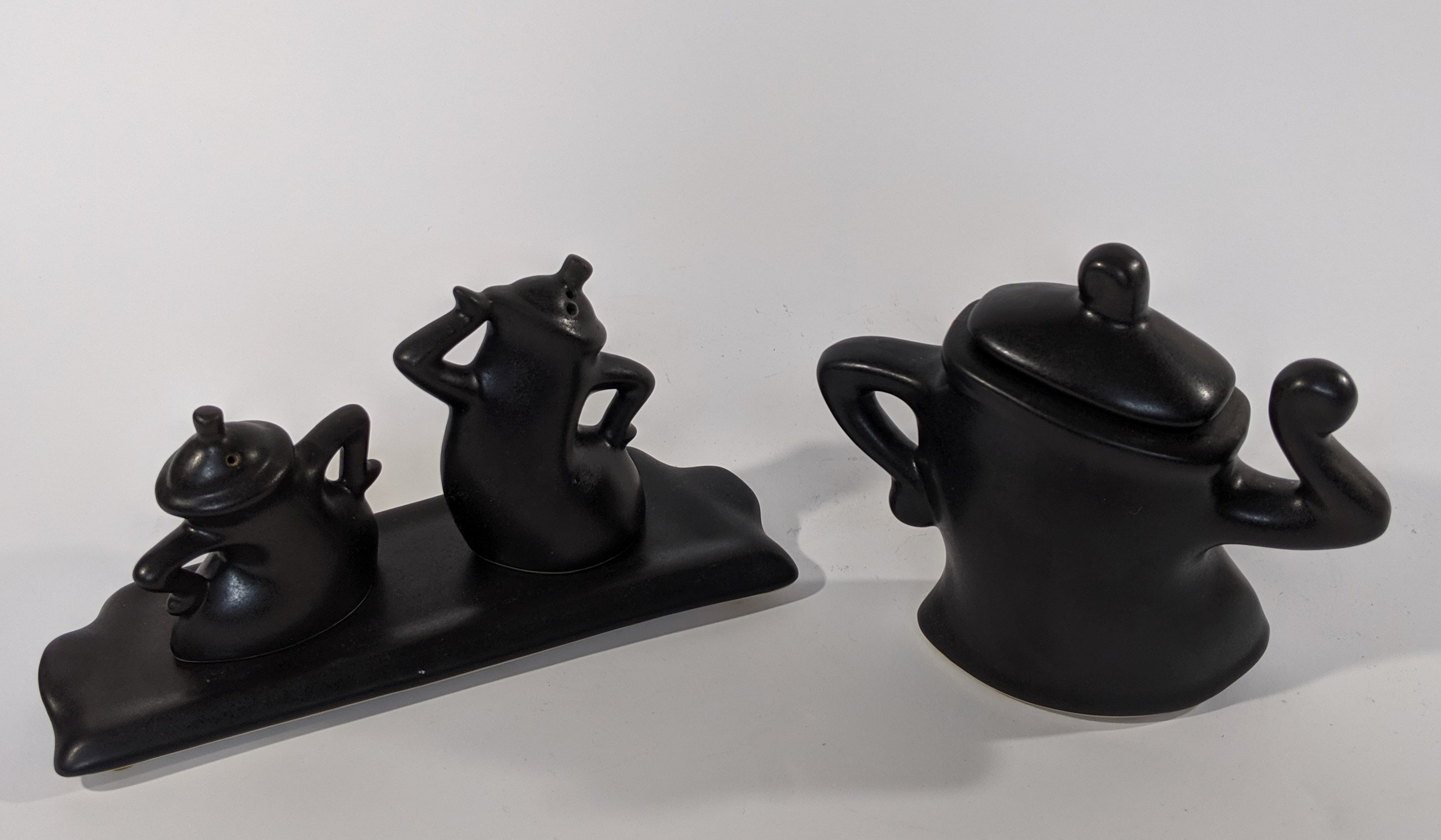 1970s Signed Michael Lambert Dancing Ceramic Salt and Pepper Shaker ...