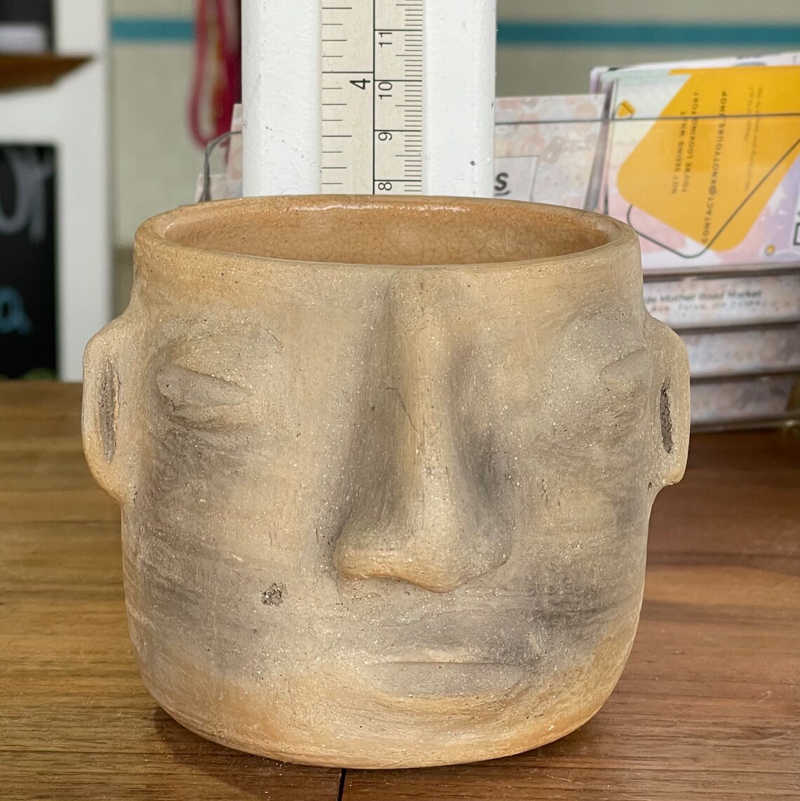 Handmade Clay Skull/face Pots/face With Horns - Etsy