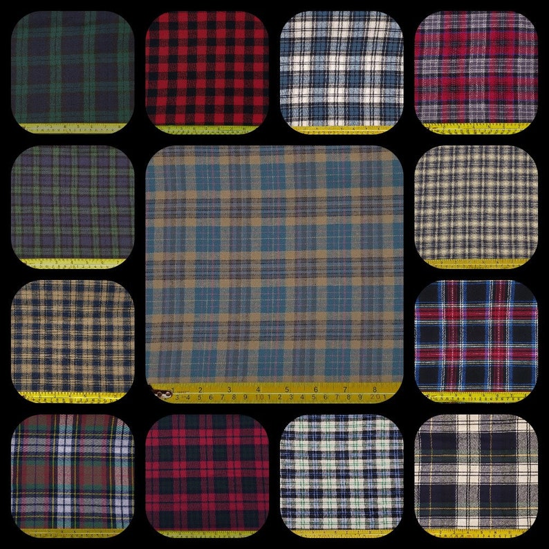 Flannel Plaid-tartan 100% Cotton **free Shipping**by Yard (36"x60") - Etsy