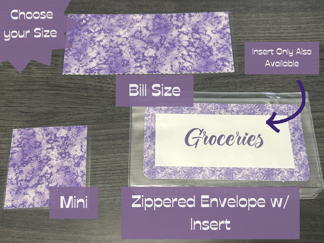 Laminated Cash Envelopes: Mini, Bill Size, A6 Insert - Etsy